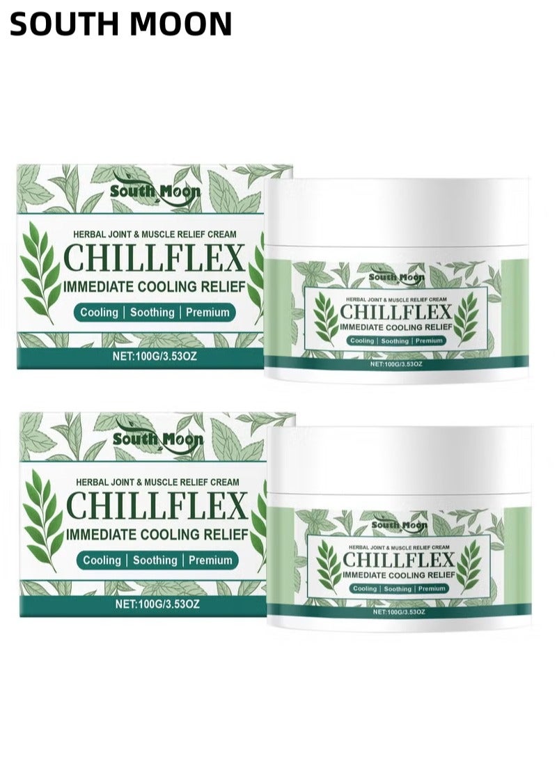 SOUTH MOON 2-PACK Chillflex Menthol Soothing Cream, Instant Cooling ...
