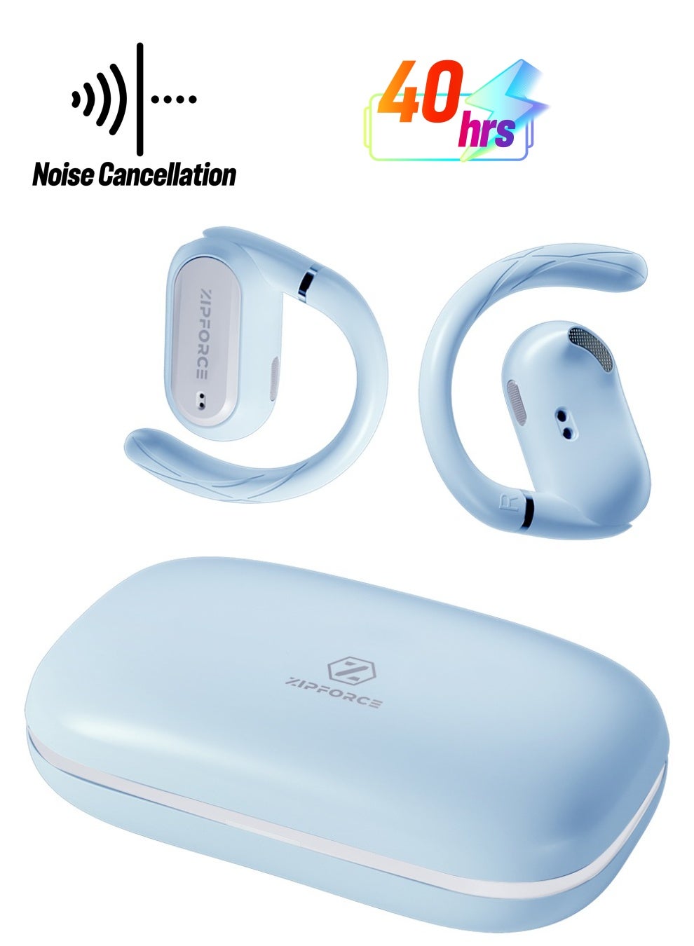 ZIPFORCE ZIPFORCE True Wireless Earbuds, Open Ear Bluetooth 5.4 ...