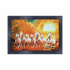PNF pnf Poster And Frames Seven Horses Wooden Photo Frame With Acrylic ...