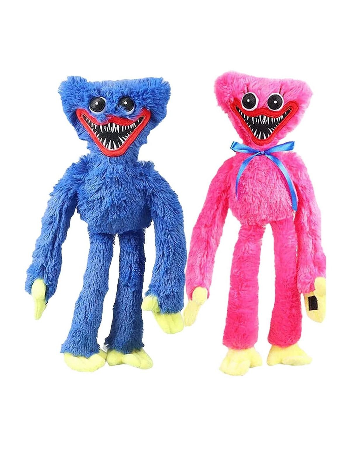 Y&D 2 Pieces Poppy Playtime Huggy Wuggys Plush Toys Blue and Pink 40cm ...
