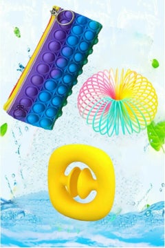 HYD Pop It Push Bubble Fidget Toy Pen Holder Pen Box Popit Stress ...