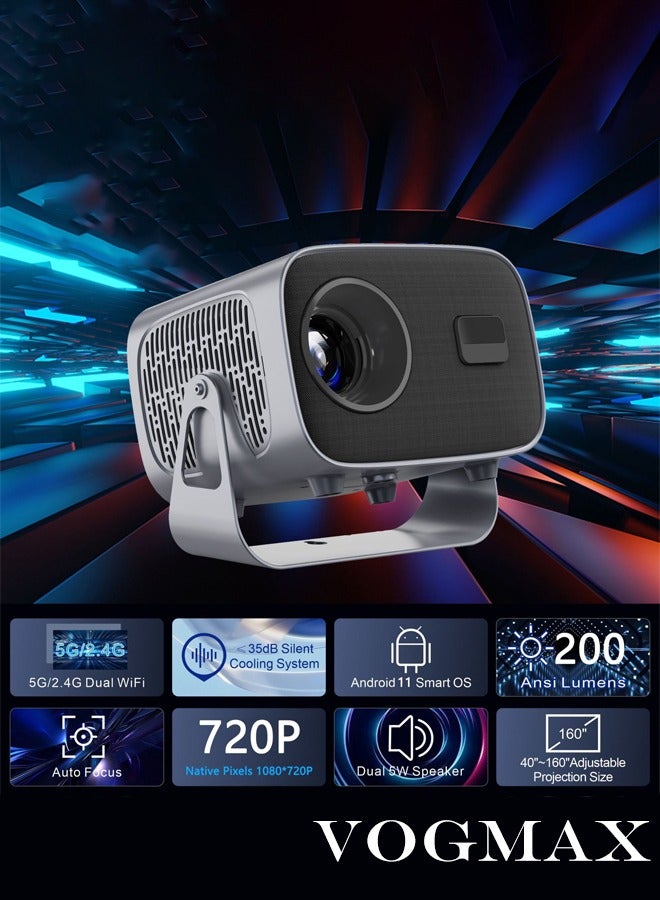 VOGMAX Portable Mini Projector Wifi BT 5.0 Home Theater Cinema LED ...