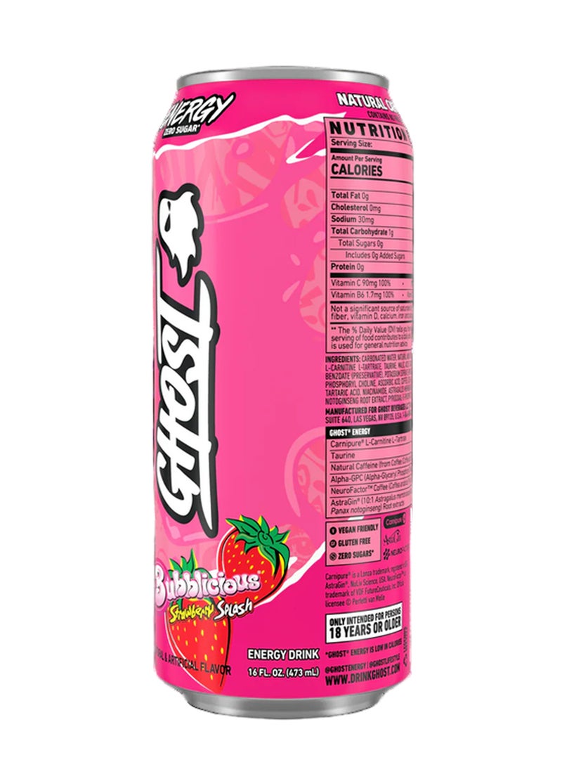 Buy Ghost Bubblicious Strawberry Energy Drink Online | 15 Minutes ...