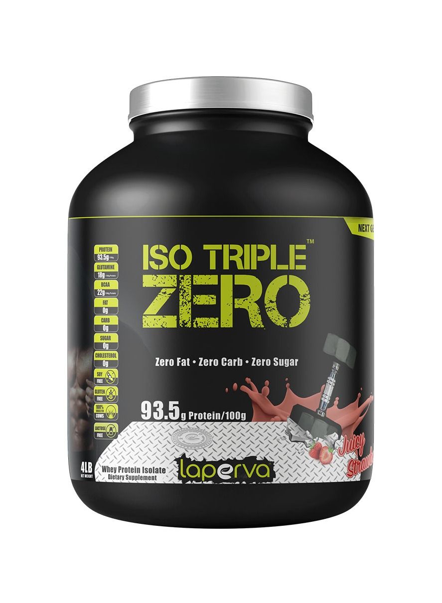 Laperva Iso Triple Zero Whey Protein Isolate Juicy Strawberry Flavor ...