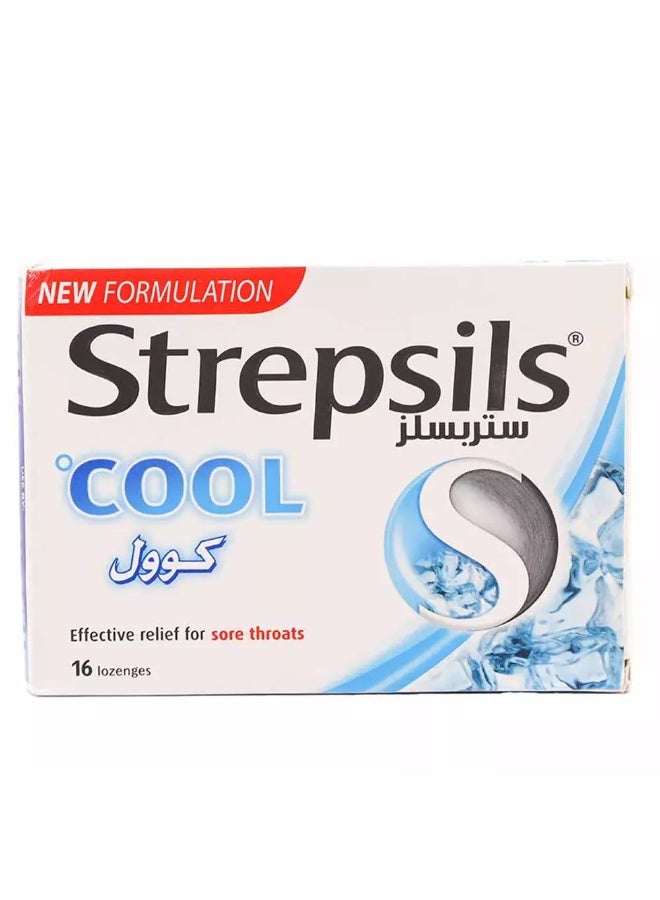 Strepsils Strepsils Cool for Effective Sore Throat Relief- 16 Lozenges ...