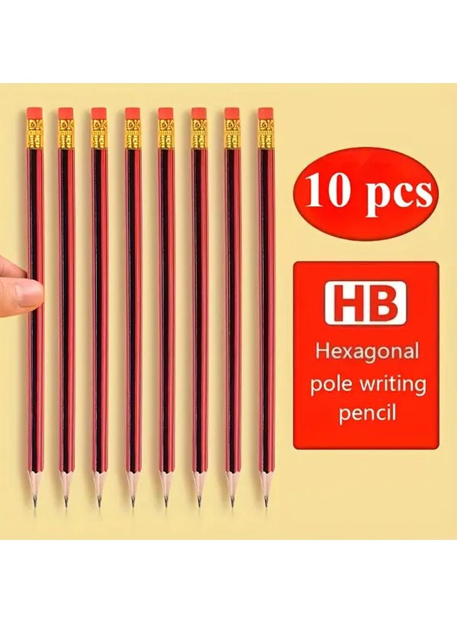 Generic 10 Pcs HB Pencils With Erasers For Writing Drawing Sketching ...