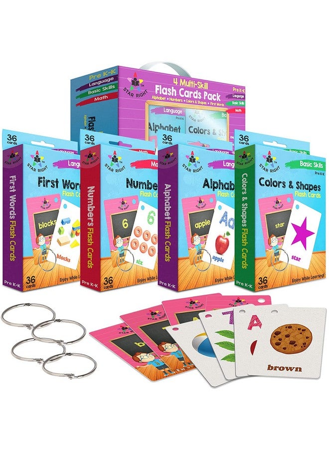 Star Right Words Toddler Flash Cards Set Of 4 - Number Flash Cards ...