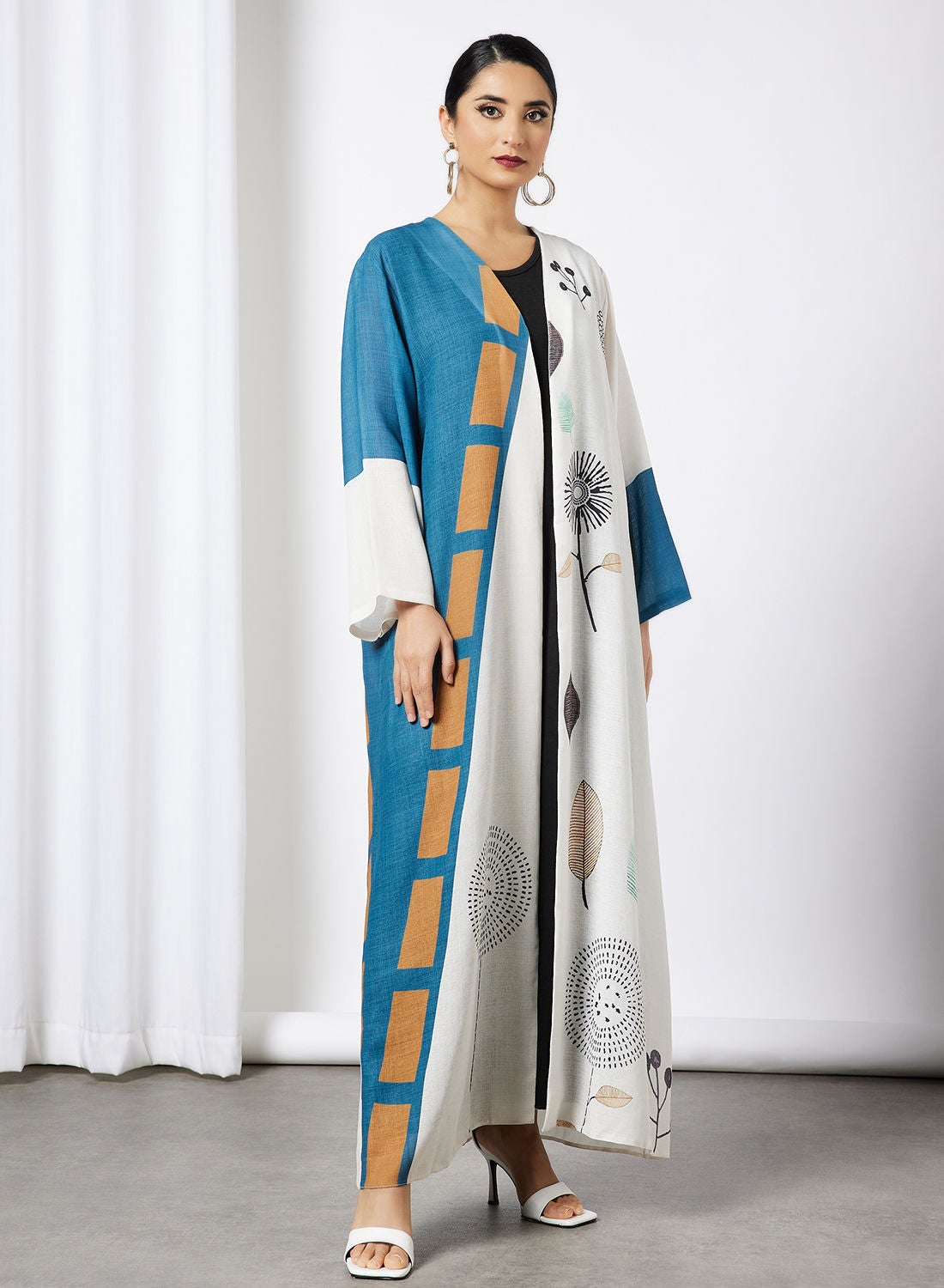 Thouq Colourblock Printed Abaya | Best Price UAE | Dubai, Abu Dhabi