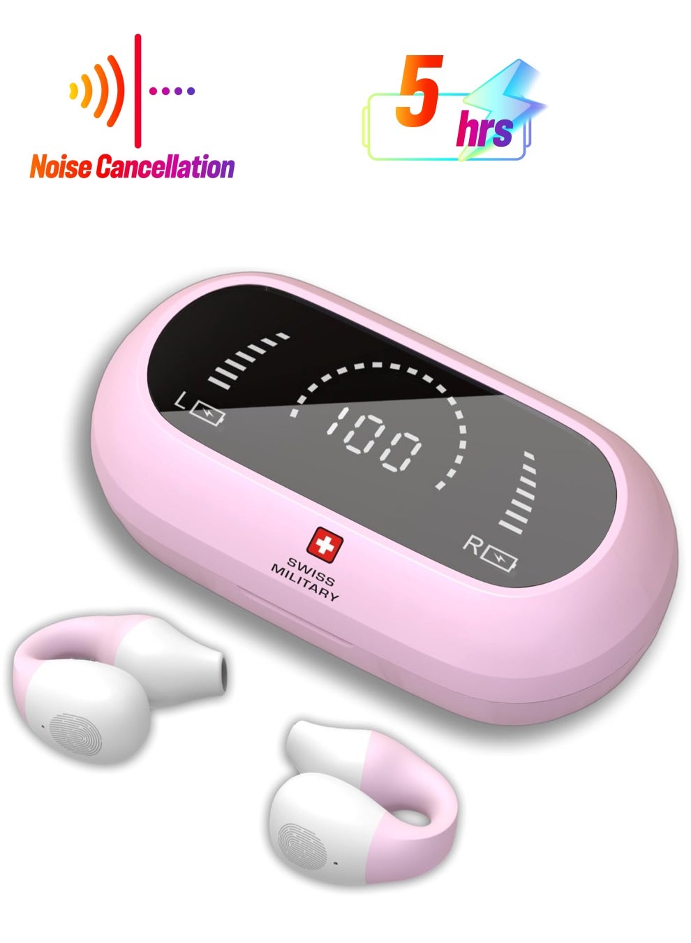 SWISS MILITARY Swiss Military Delta Active Noise Cancelling Earbuds ...