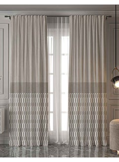 SHATTA Ready-Made Printed Curtain (Two Pieces Back Tape) 275x270x275 ...