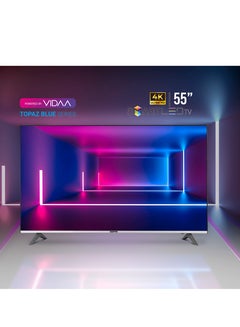 GEEPAS Geepas 55- Inch VIDAA 4K Ultra HD Smart TV Frameless Design and ...