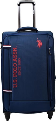 U.S. Polo Assn. Base. Polo Assn. Suitcase Medium Size Navy Blue Fabric ...