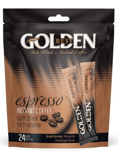 GOLDEN BEST Espresso Instant Coffee | Soft Drink | Rish Aroma | 24 Adet ...