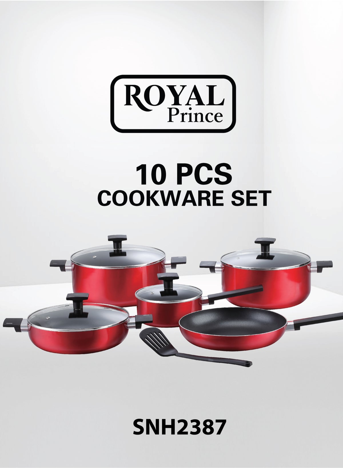 ROYAL PRINCE Royal Prince 10 Piece Cookware Set Aluminium, Non Stick ...