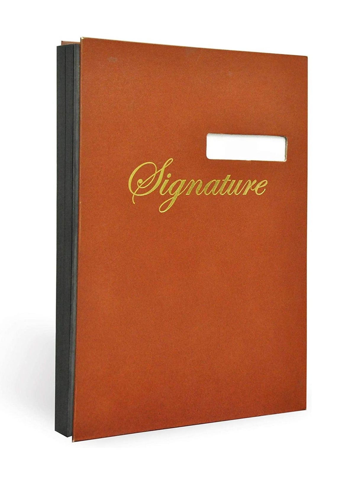 FIS FIS Signature Book, Vinyl Material Cover, 18 Sheets with Window ...