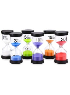 Rubik Sand Timers 6Pcs 1/3/5/10/15/30 Minutes Sandglass Clock Timer ...
