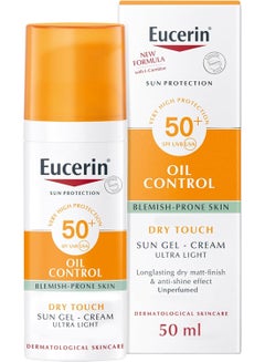 Eucerin Oil Control Sun Gel-Cream Ultra Light SPF 50+ Dry Touch 50ml ...