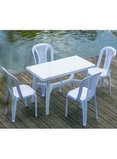 ALMUFARREJ White plastic kitchen table 70X140 cm without chairs KSA ...