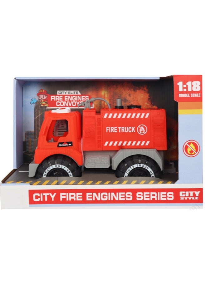 Miniso Fire Engine Series Inertia Sound & Light Water Tank Fire Engine ...