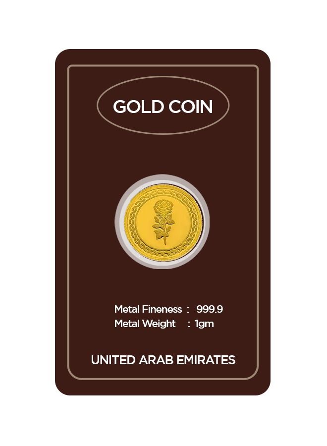 RIZAN JEWELLERY Rizan Jewellery 1g Gold Coin 24 Karat 999.9 Flower ...
