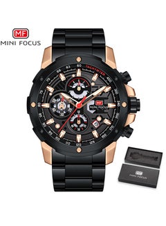 MINI FOCUS Watches For Men Fashion Stainless Steel Analog Quartz Water ...