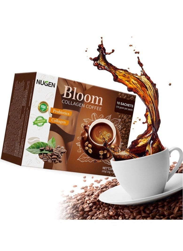 NUGEN Bloom Collagen Coffee 100% Organic and Glutathione, Diet Coffee ...