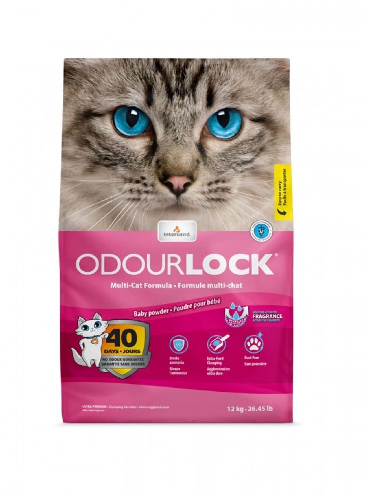 INTERSAND Odourlock Baby Powder Clumping Litter 12Kg | Best Price UAE ...