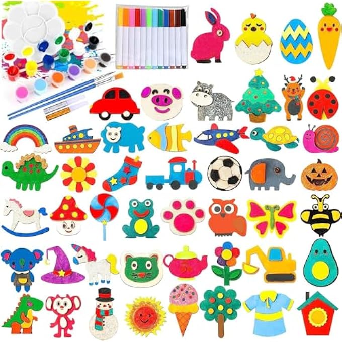 Generic SILK ROUTE 48 WOODEN MAGNET PAINTING CRAFT KIT,ARTS & CRAFTS ...