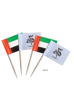 Boxwoods 100 PCS Of UAE Flag And Youm ul Watani Double Sided Cake ...
