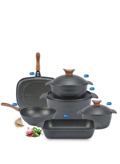 Neoklen New Klein healthy, non-stick granite square kitchen cookware ...