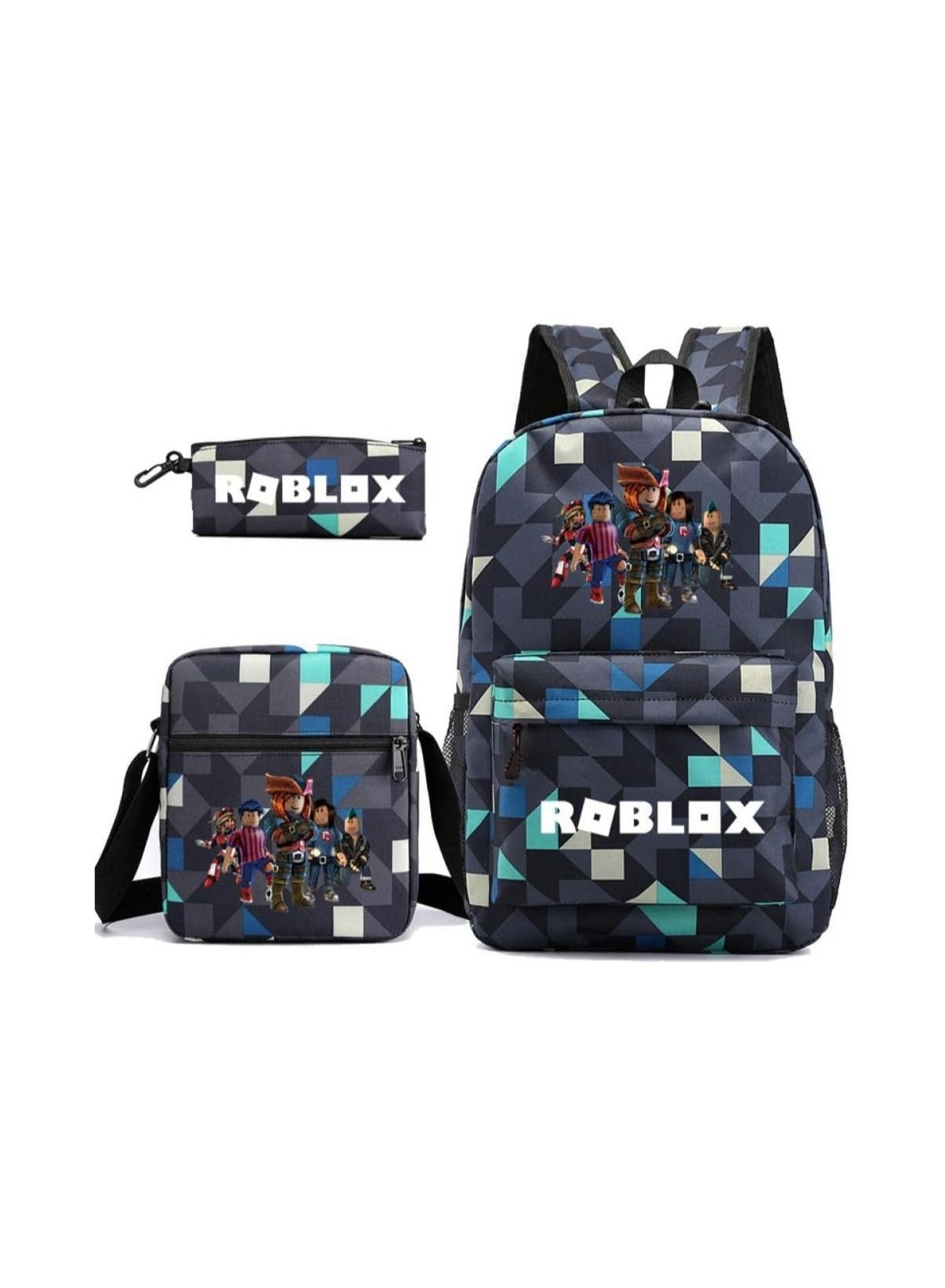 Generic 3Pcs Roblox Backpack Set,Large Capacity Book Bag Anime School ...