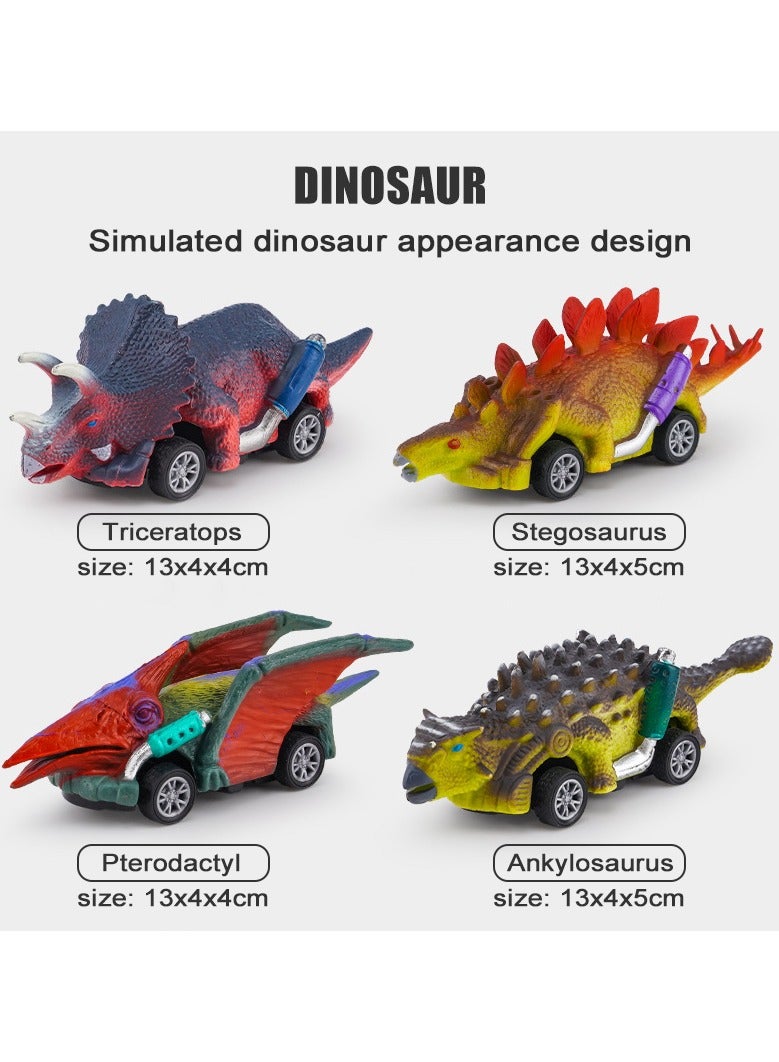 Dinosaur toys for boys Car with Triceratops Stegosaurus Aetosaurus and ...
