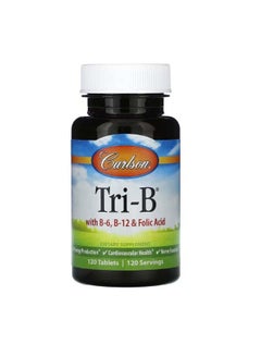 Carlson TriB with B6 B12 Folic Acid 120 Tablets | Best Price UAE ...