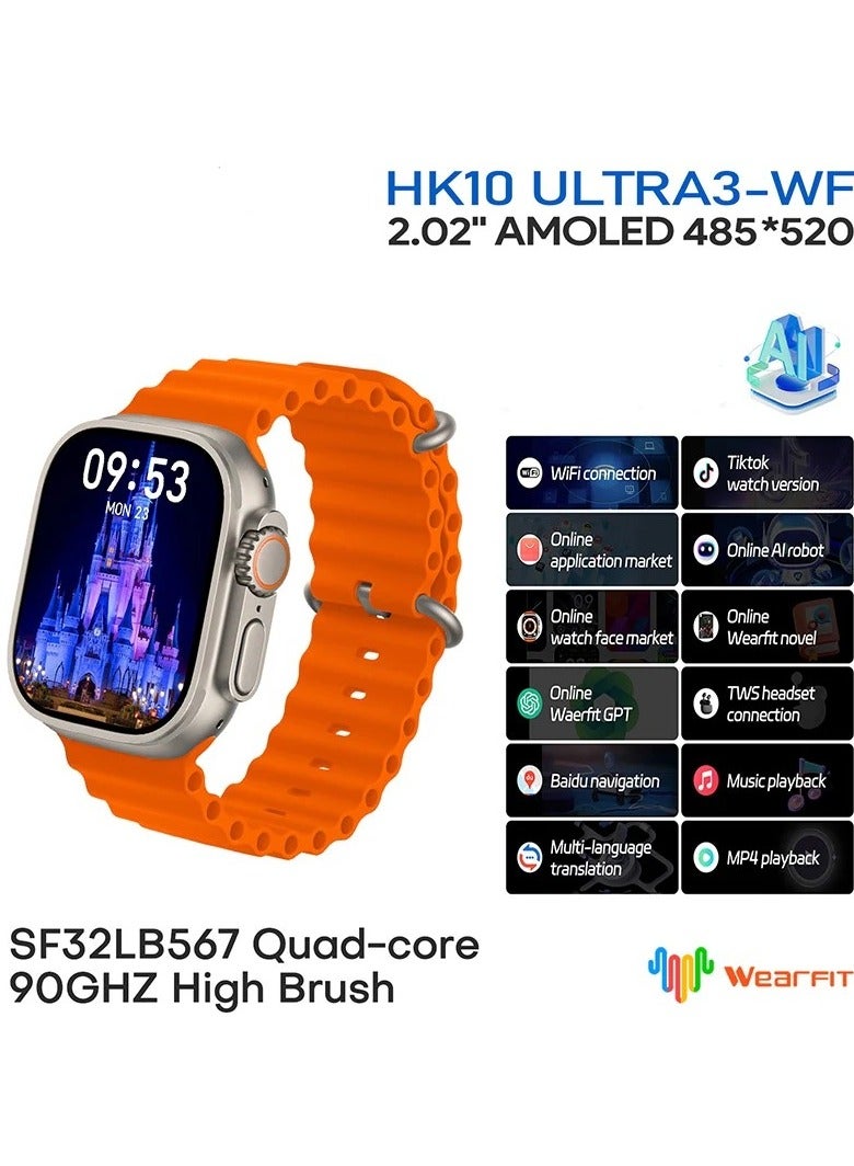 HK HK10 Ultra 3 Amoled Display Multifunction Smart Watch For Men and ...