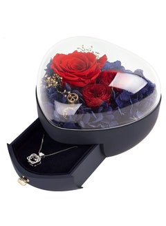 Generic Preserved Real Rose Creative Gift Box Heart-shaped Preserved ...