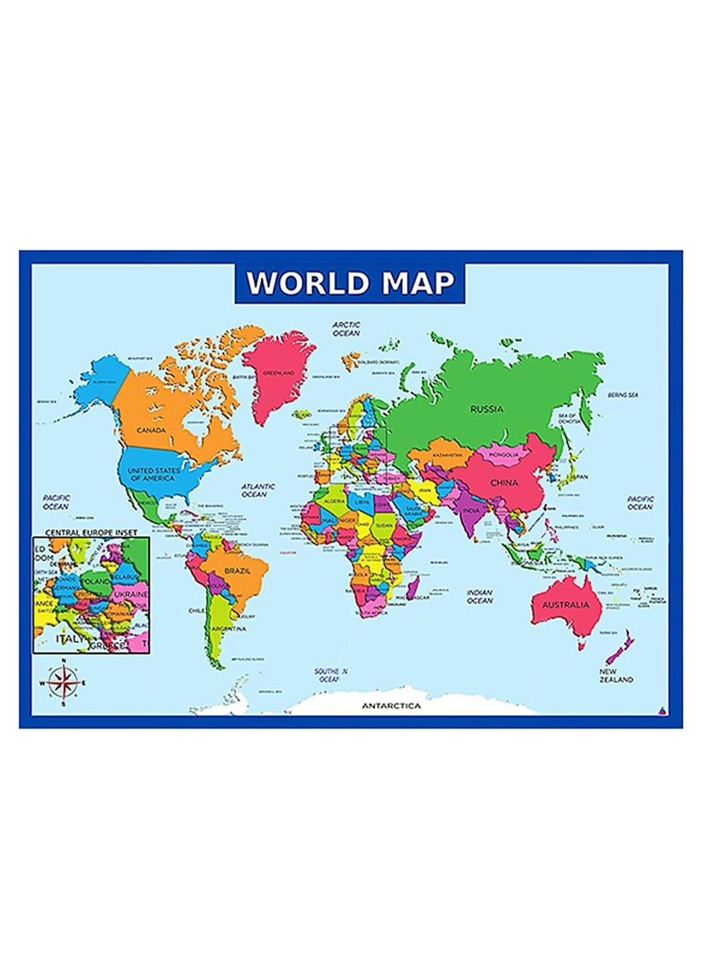CMGTYYD World Map Poster,Geography Educational Knowledge Chart,50×35cm ...