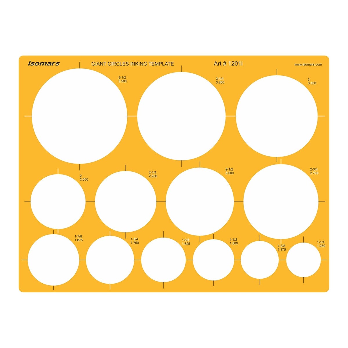 Isomars Giant Circles Drawing Template – Large Circle Drafting Stencil ...