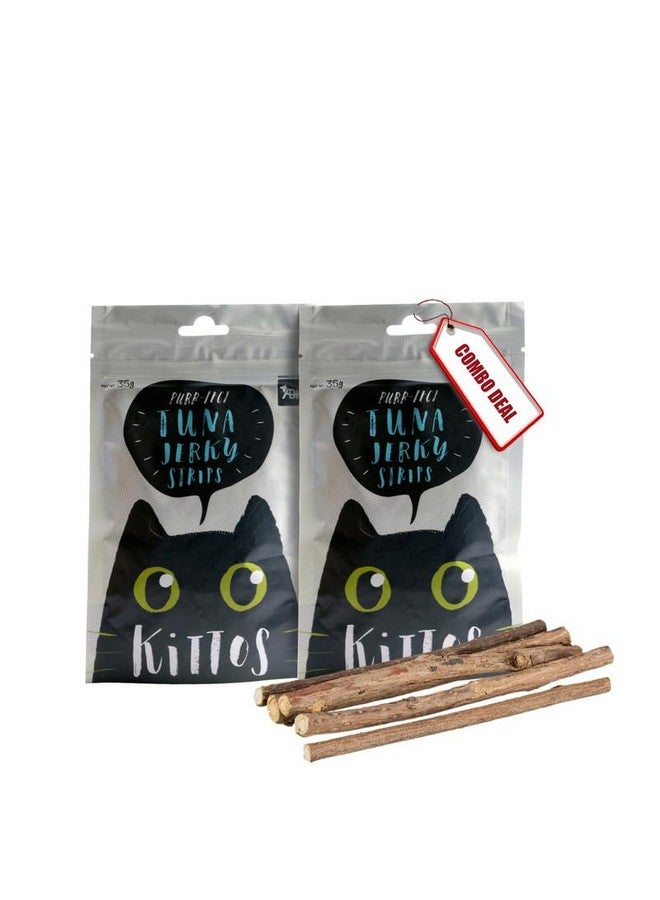 Trixie Cat Combo Of 2 Kittos Cat Treats, Tuna Jerky Strips For Your Cat ...