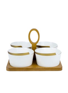 Shallow Shallow Porcelain New Bone China Verde 4-Compartment Serving ...