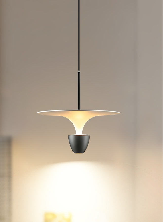 YATAI LIGHTING Modern LED Pendant Light, 10W Black Glass Hanging Lamp ...