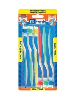 Dr.Fresh 6 Pack Mix Toothbrushes UAE | Dubai, Abu Dhabi