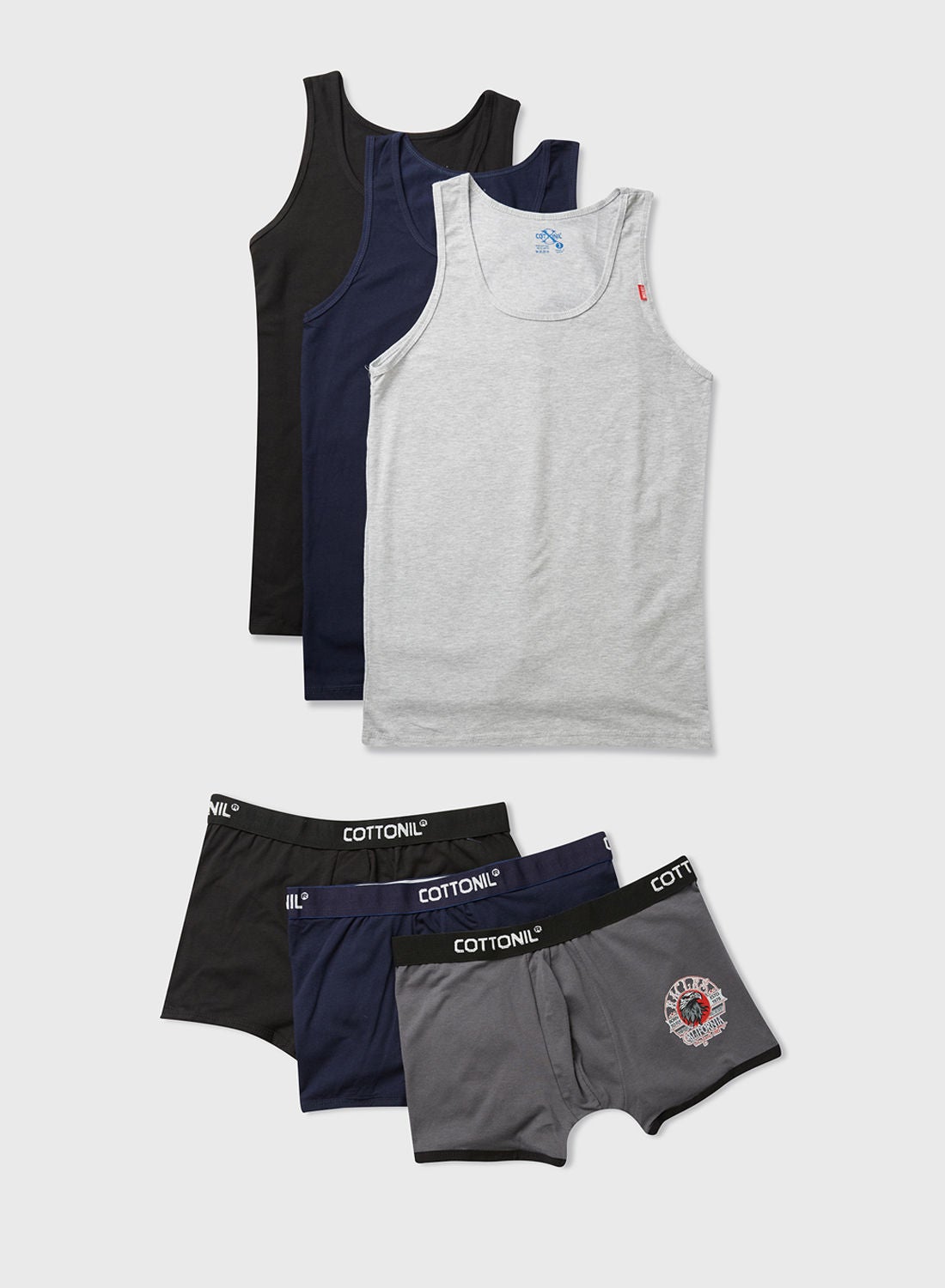 COTTONIL set of 3+3 Relax Boxer +Sleeveless Stretch | Best Price Egypt ...