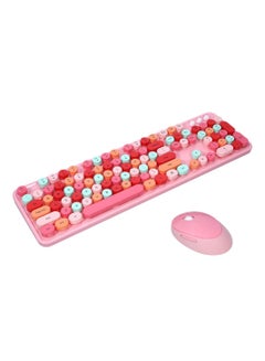 Generic Sweet Keyboard Mouse Combo Mixed Color 2.4G Wireless Keyboard ...
