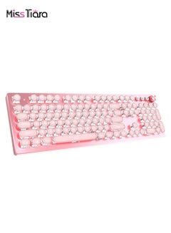 MissTiara K820 Multimedia Mechanical Keyboard Retro Punk Button Keycap ...