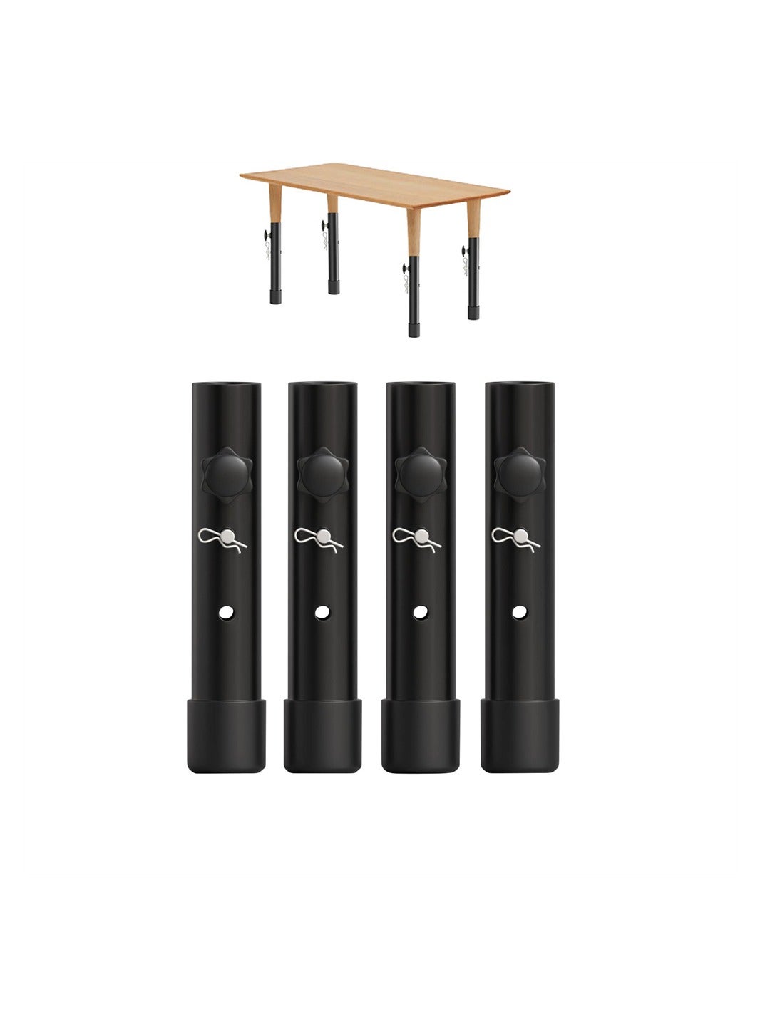 SYOSI Table Leg Extenders for Folding Tables, 4 Pack Folding Table Leg ...