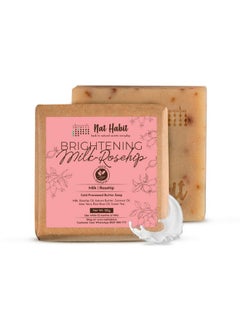 Nat Habit Nat Habit Brightening Milk-Rosehip Bath Soap With Ayurvedic Cold Processed & Vit C For ...