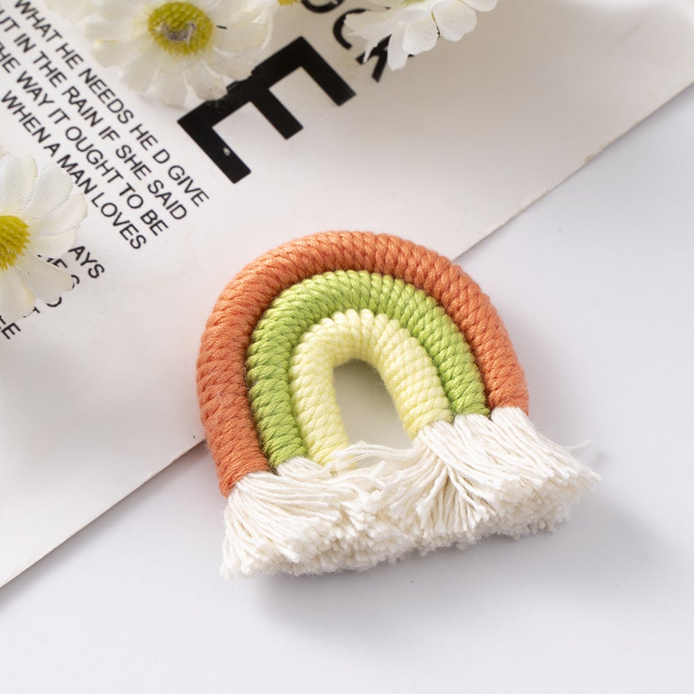 Generic 2023 New Medium Braided Rainbow Keychain Supply Tassel Car ...