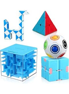 Generic 6 Brain Teaser Puzzle Toys Set Fidget Cubes, Rainbow Puzzle ...