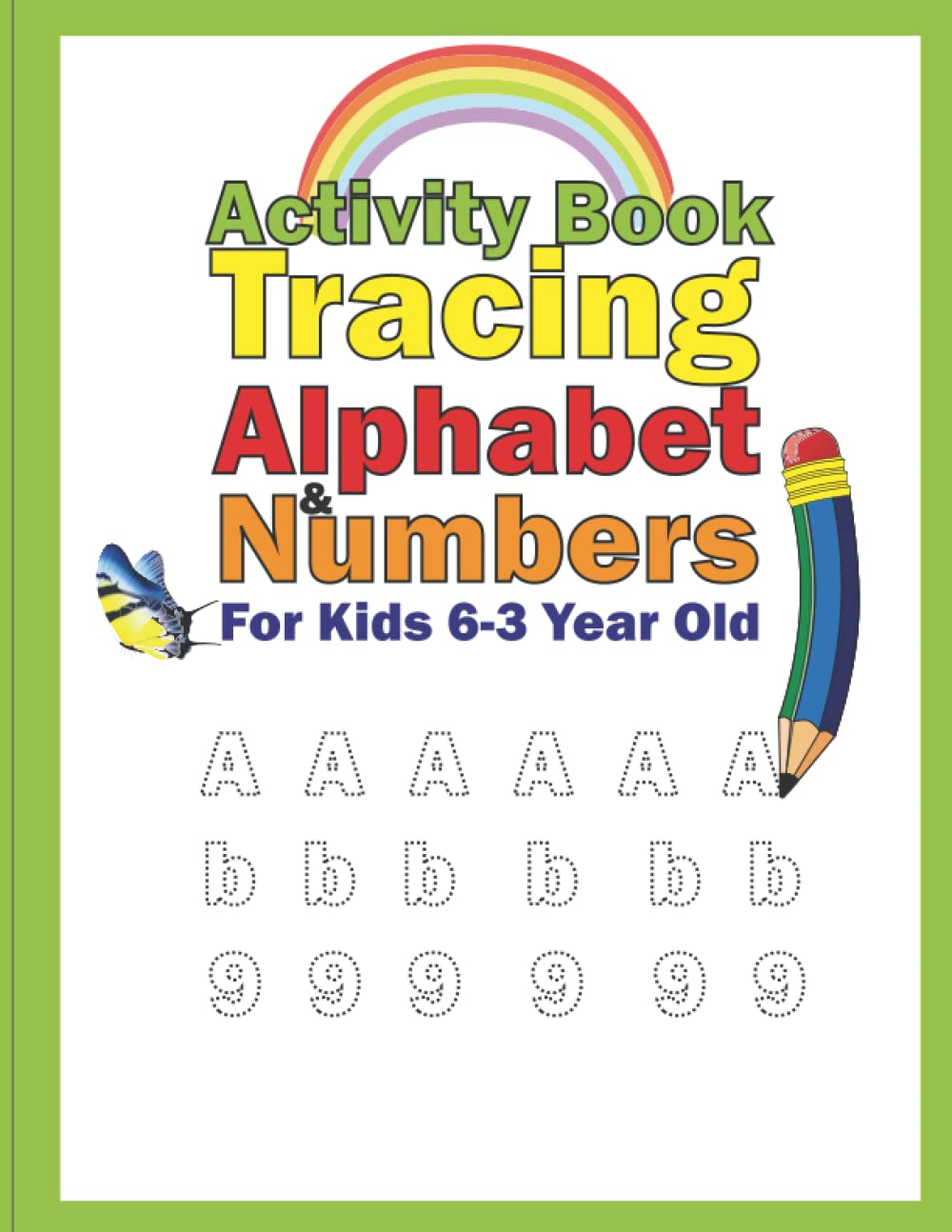 Activity Book Tracing Alphabet Capital Letters Lowercase and Numbers ...