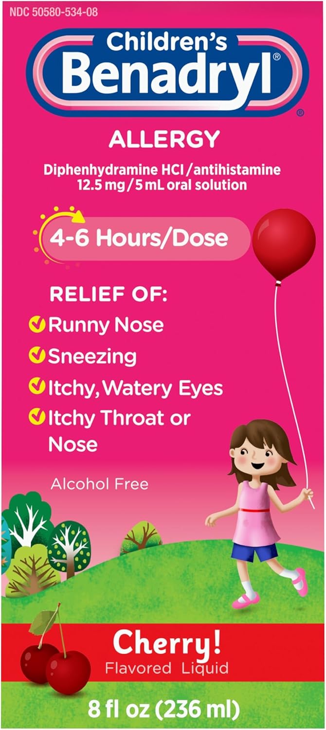 Benadryl Benadryl Children's Allergy Relief Liquid Medicine with ...